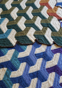 Tumbling Blocks Crochet Free Pattern - Easy Crafts patterns